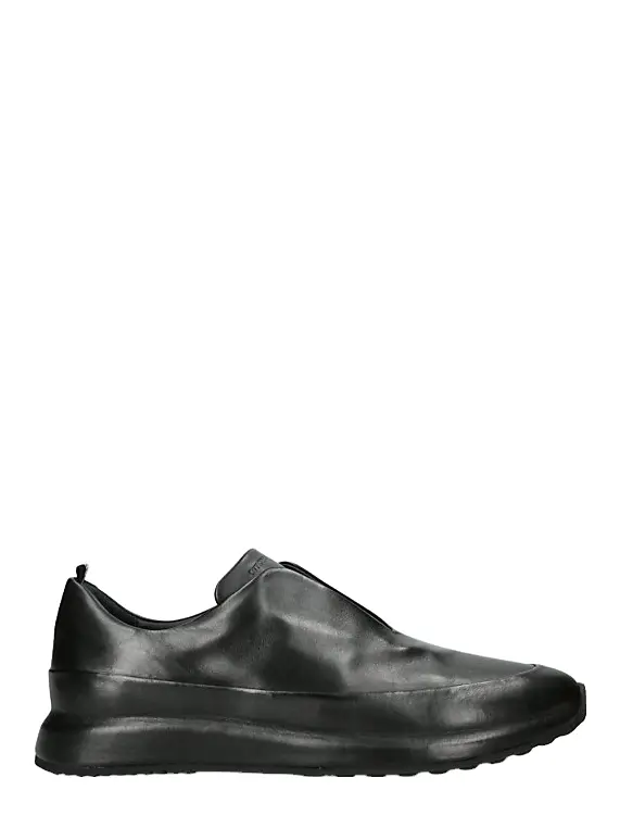 Officine Creative Race Leather Low-top Trainers - Black