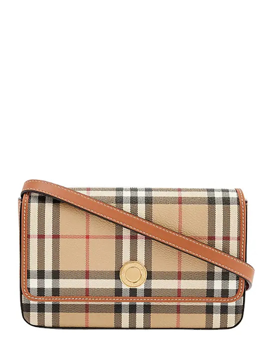 Burberry Hampshire Check-print Shoulder Bag - Archive Beige
