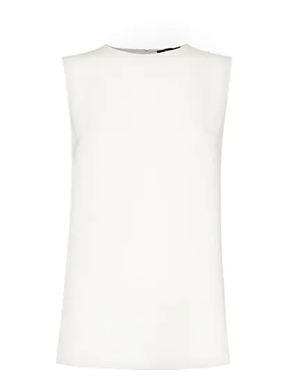 Theory Sleeveless Silk Top - Ivory