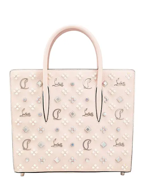 CHRISTIAN LOUBOUTIN Paloma Medium Leather Tote Bag - Leche/multi