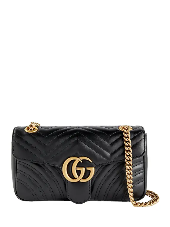 Gucci Marmont Quilted Leather Shoulder Bag - Nero/nero
