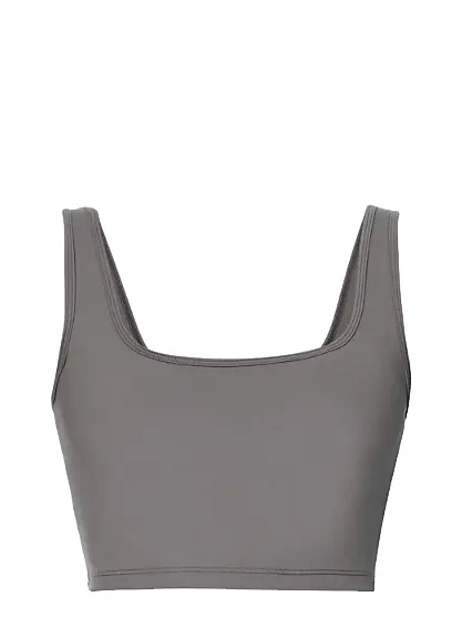 ADANOLA Core Square-neck Stretch-woven Bra - Dark Grey