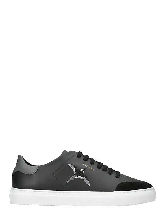 Axel Arigato Clean 90 Leather And Suede Low-top Trainers - Blk/white