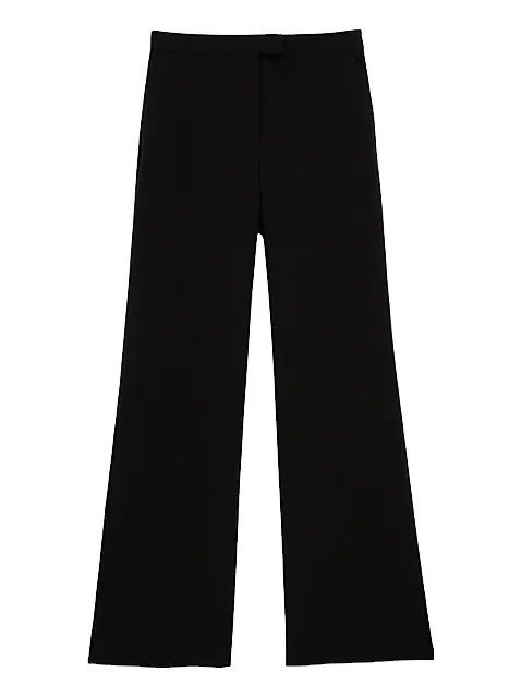 The Kooples Straight-leg High-rise Crepe Trousers - Bla01