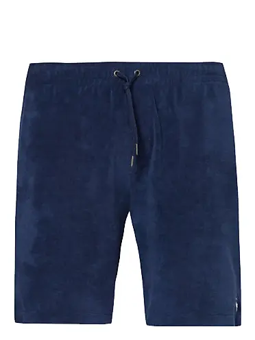 Ralph Lauren Brand-embroidered Terry-texture Cotton-blend Shorts - Newport Navy