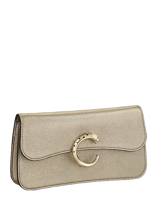 CARTIER Panthère De Chain Leather Mini Cross-body Bag - Golden Metallic