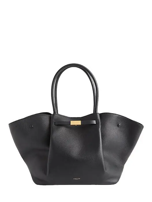 DEMELLIER The New York Leather Tote Bag - Black
