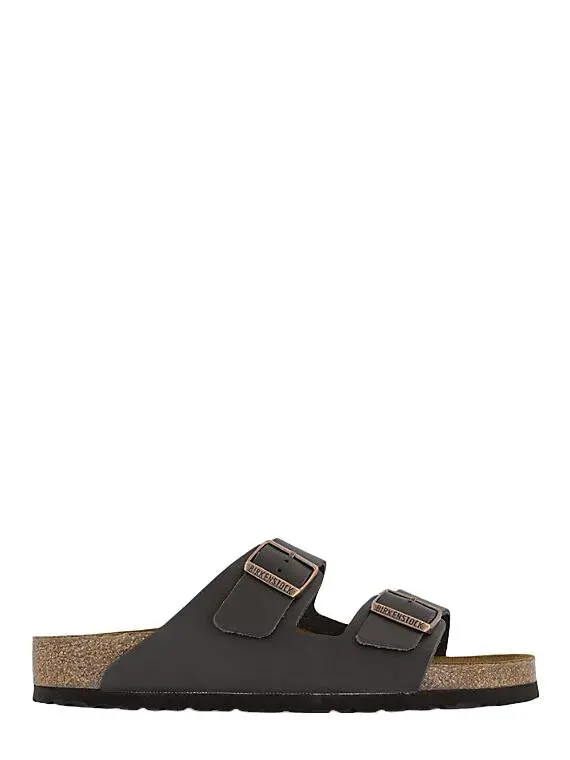 BIRKENSTOCK Arizona Double Strap Leather Sandals - Dark Brown Leather