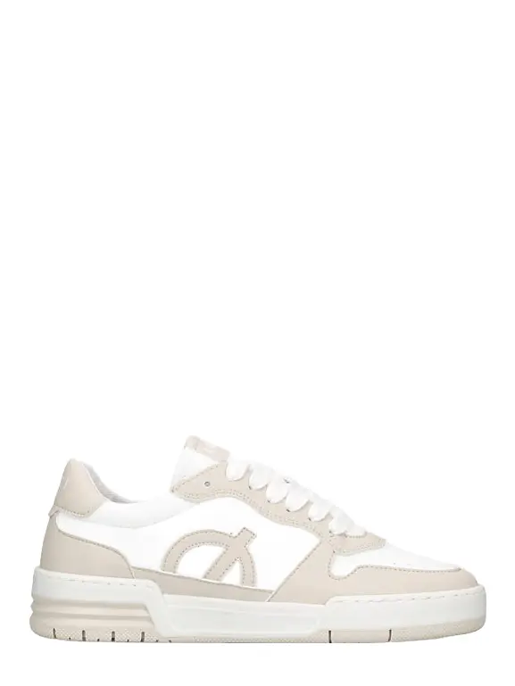 LOCI Atom Logo-appliqué Vegan-leather Trainers - White