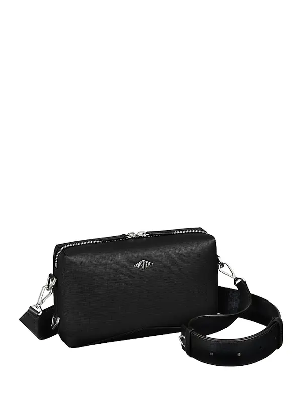 CARTIER Losange Leather Shoulder Bag - Black