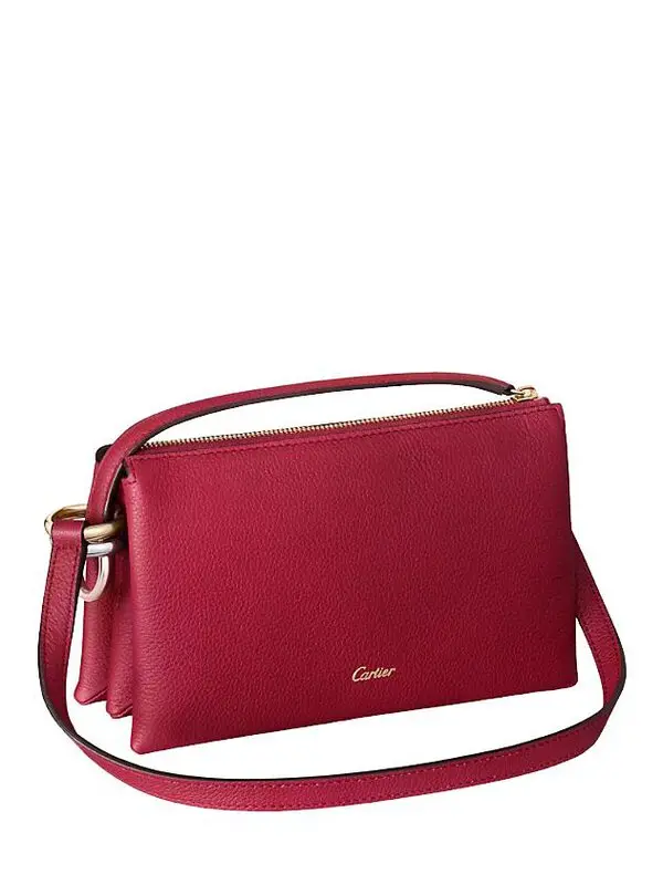 CARTIER Trinity Mini Leather Shoulder Bag - Ruby