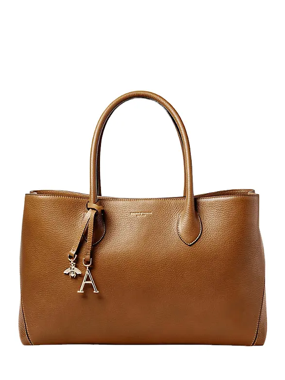 ASPINAL OF LONDON Large Leather Tote Bag - Tan