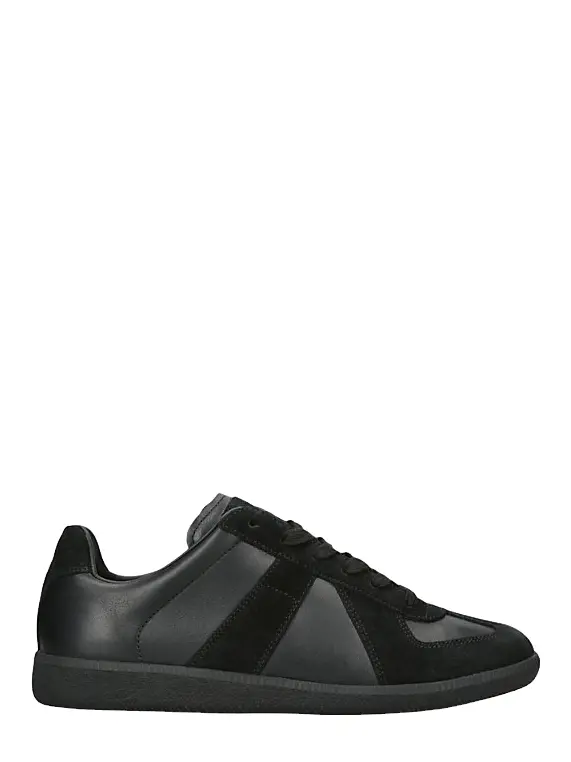 MAISON MARGIELA Replica Panelled Leather Low-top Sneakers - Black