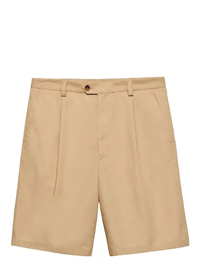 Prada Pleated Shell Shorts - Neutral