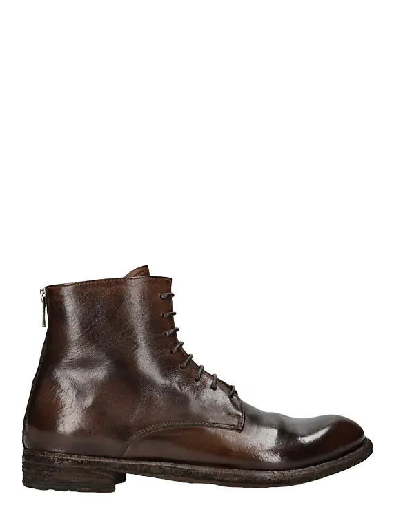 Officine Creative Lexicon Leather Boots - Dark Brown