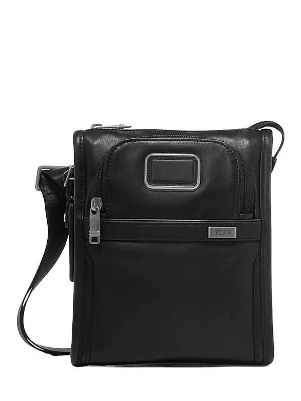 Tumi Alpha 3 Small Leather Cross-body Bag - Black