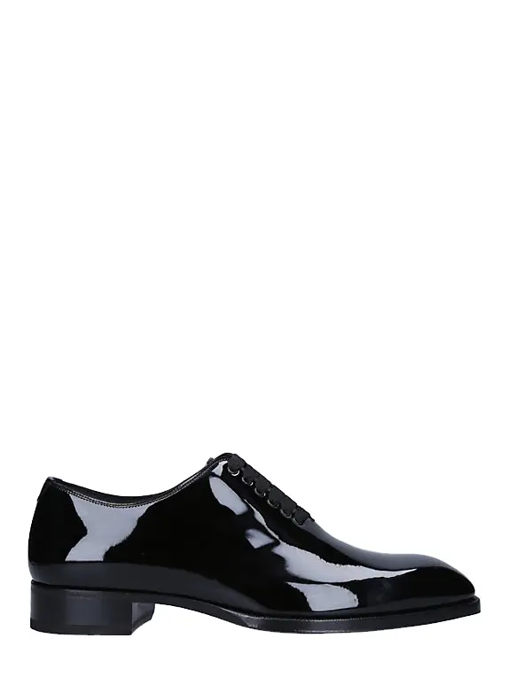 TOM FORD Elkan Patent Leather Oxford Shoes - Black