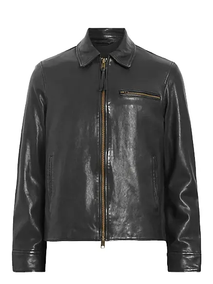 ALLSAINTS Miller Regular-fit Leather Jacket - Black