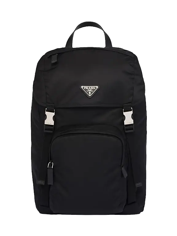 Prada Re-nylon And Saffiano Leather Backpack - Black
