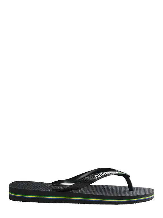 Havaianas Brasil Logo Flip-flops - Black/black