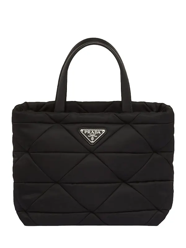 Prada Padded Re-nylon Tote Bag - Black