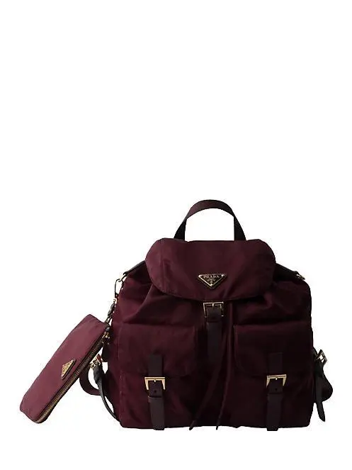Prada Re-nylon Drawstring Backpack - Burgundy