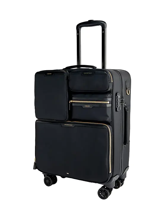 ANYA HINDMARCH Short-haul Four-wheel Nylon Luggage Case - Black