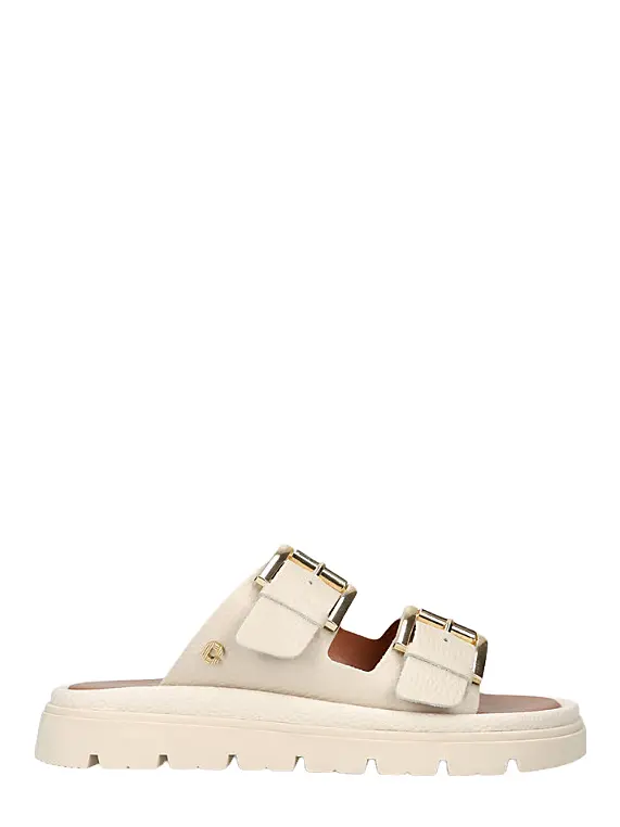 Carvela Pavilion Buckle-strap Leather Sandals - Bone