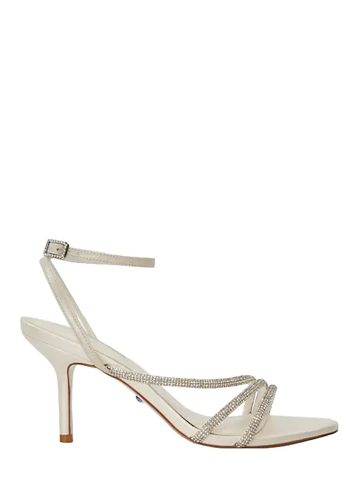 DUNE Bridal Midsummers Leather Heeled Sandals - Ivory-leather