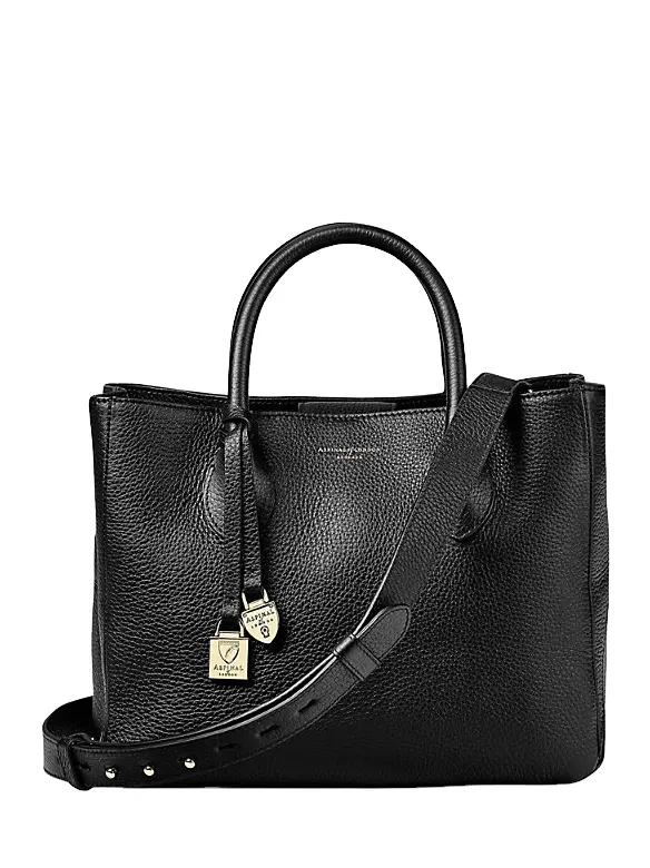 ASPINAL OF LONDON Small Leather Tote Bag - Black