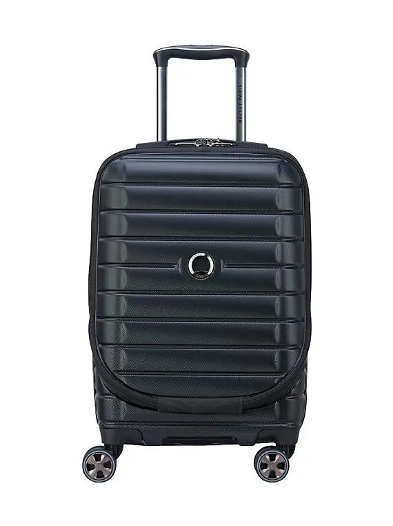 DELSEY Shadow 5.0 Front Pocket Cabin Suitcase - Black