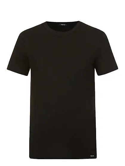 TOM FORD Crewneck Regular-fit Stretch-cotton T-shirt - Black