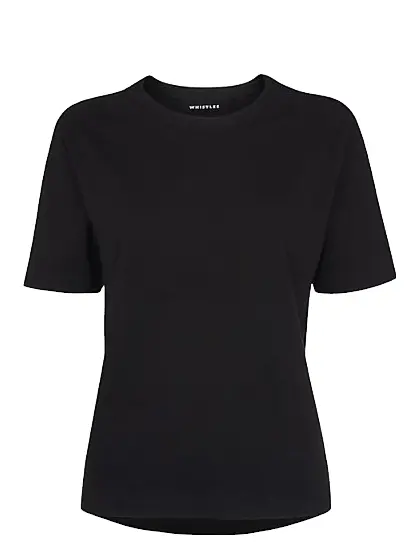 Whistles Emily Cotton T-shirt - Black