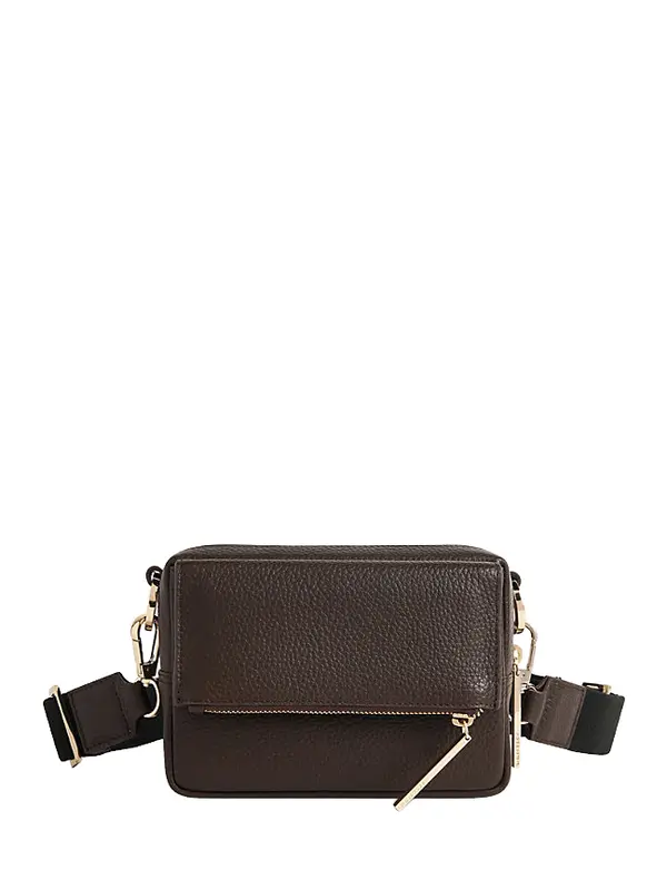 Whistles Bibi Pebbled Leather Cross-body Bag - Brown