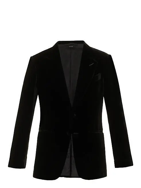 TOM FORD Shelton Notched-lapel Regular-fit Velvet Tuxedo Jacket - Black