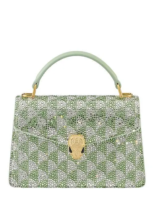 BVLGARI Serpenti Forever Suede Top-handle Bag - Green