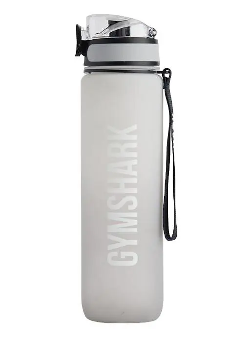 GYMSHARK Branded Plastic Sports Bottle - River Stne Gry/drft Gry