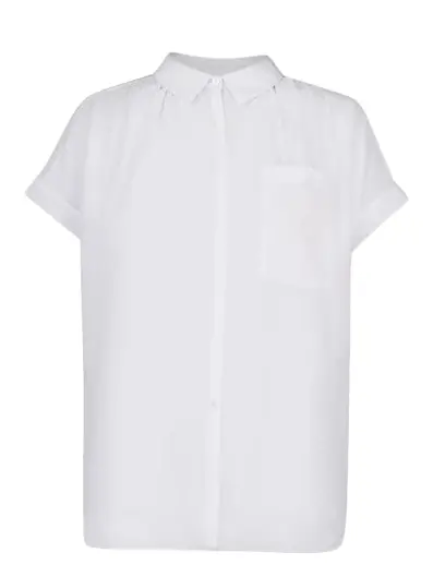 Whistles Nicola Patch-pocket Woven Blouse - White