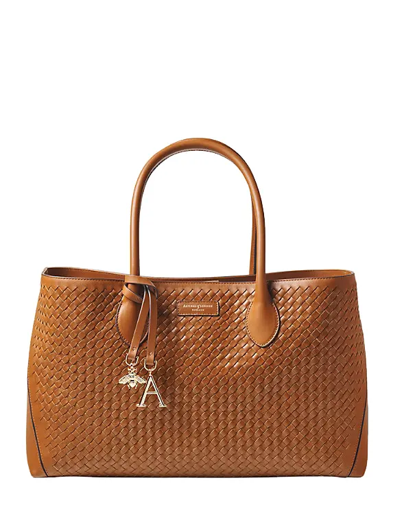 ASPINAL OF LONDON Logo-print Leather Tote Bag - Tan