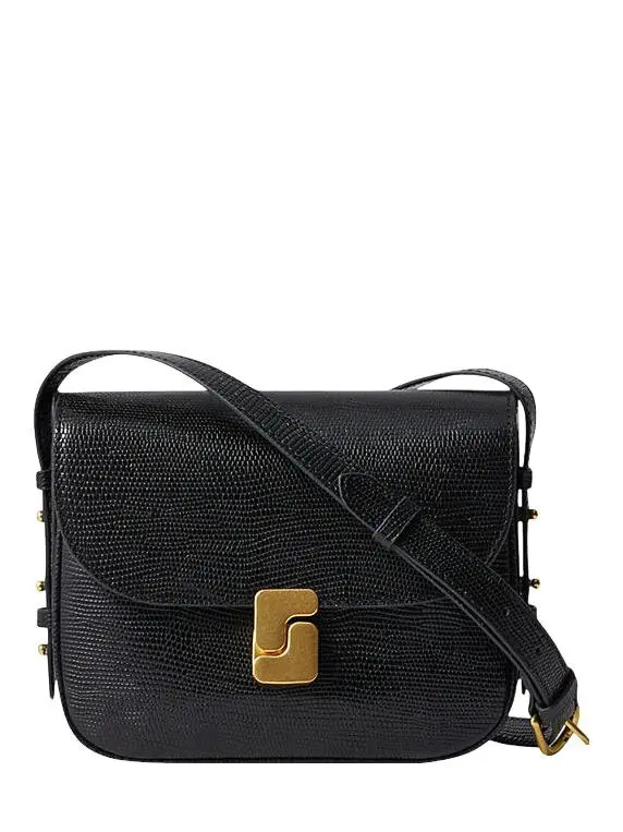 Soeur Bellissima Mini Leather Shoulder Bag - Black