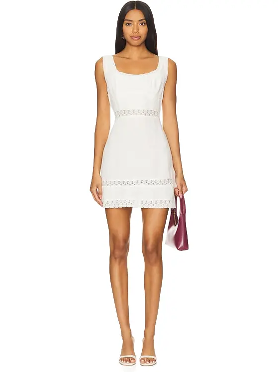 Rixo Ronan Mini Dress - Cream