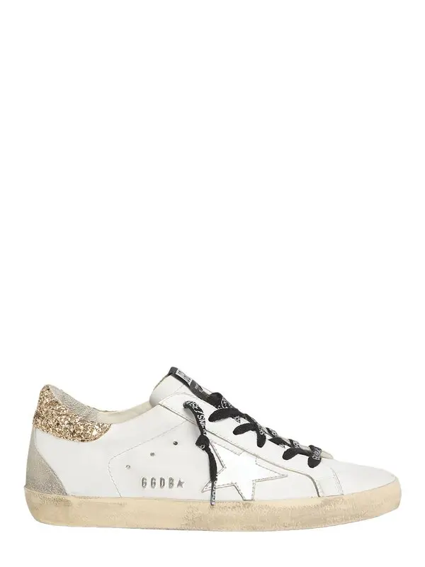 Golden Goose Super-star Glitter Low-top Sneakers - White/silver
