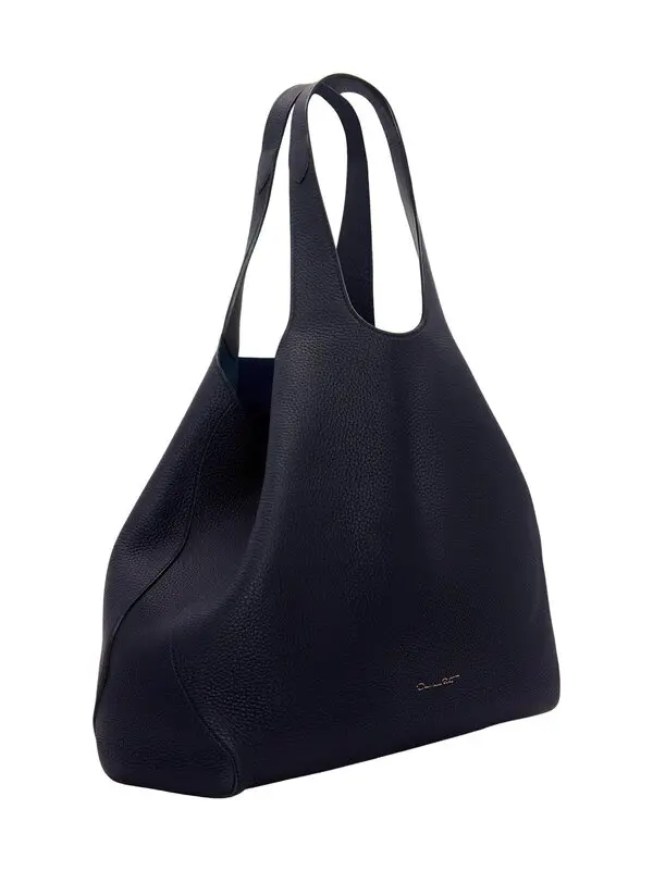 Oscar De La Renta The Topaz Leather Tote - Navy