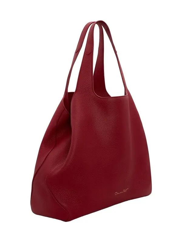 Oscar De La Renta The Topaz Leather Tote - Red