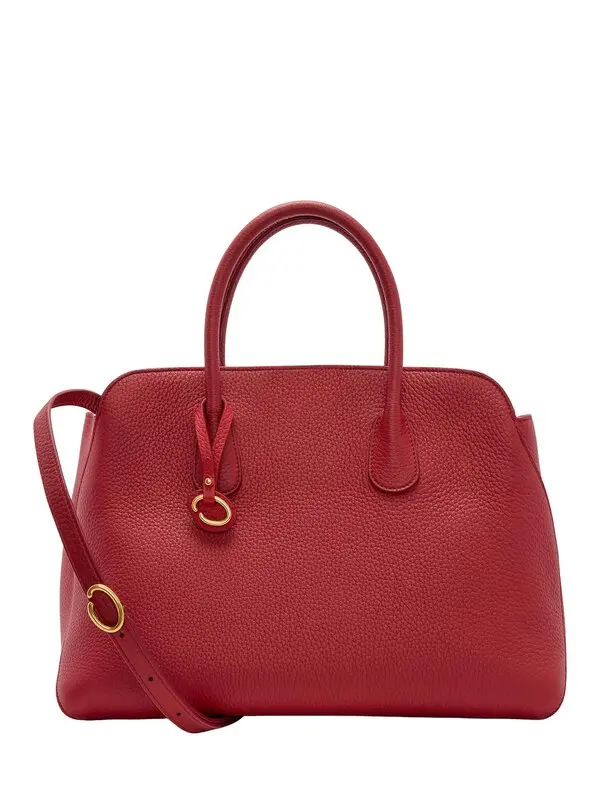 Oscar De La Renta The Ivy Top Handle Bag - Red