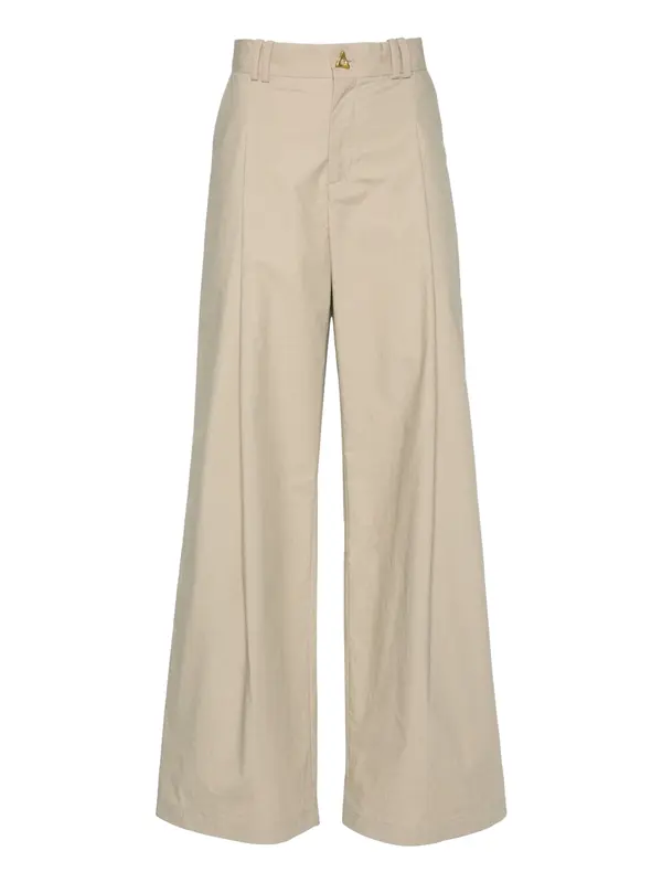 AERON Wellen Poplin Palazzo Pants - Neutrals