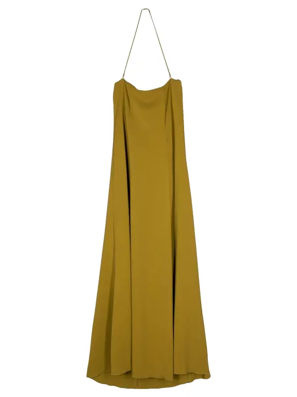 FORTE_FORTE Halterneck Maxi Dress - Green