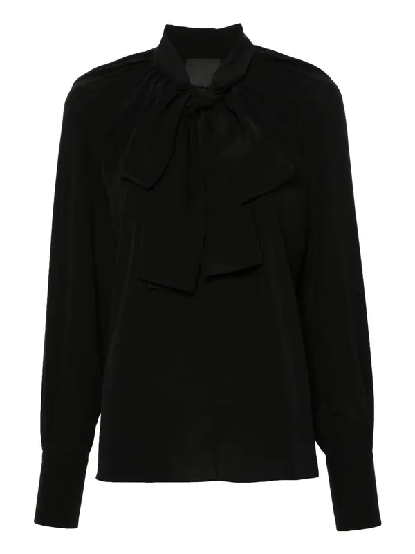 Givenchy 4g Silk Crepe Blouse - Black