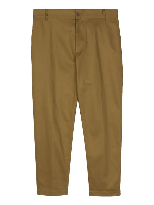 Maison Kitsuné Straight-leg Gabardine Chinos - Brown