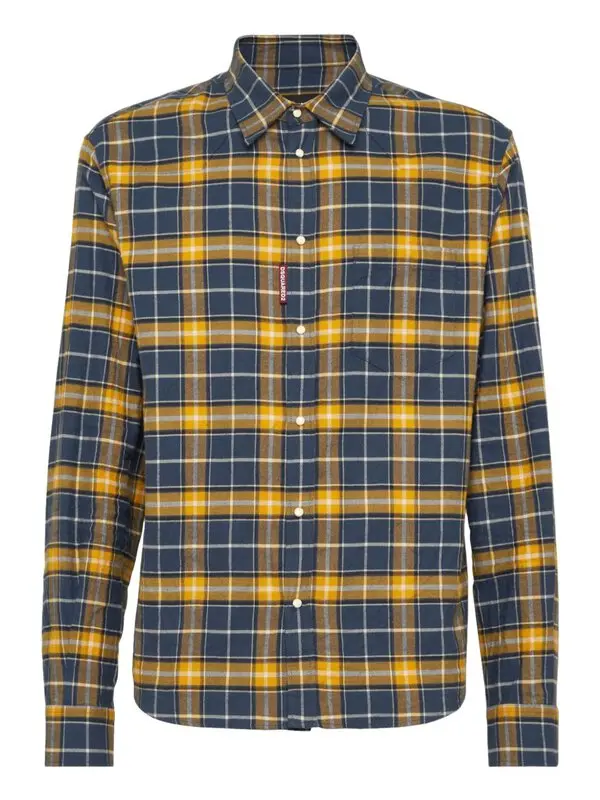 Dsquared2 Long-sleeve Checked Shirt - Yellow
